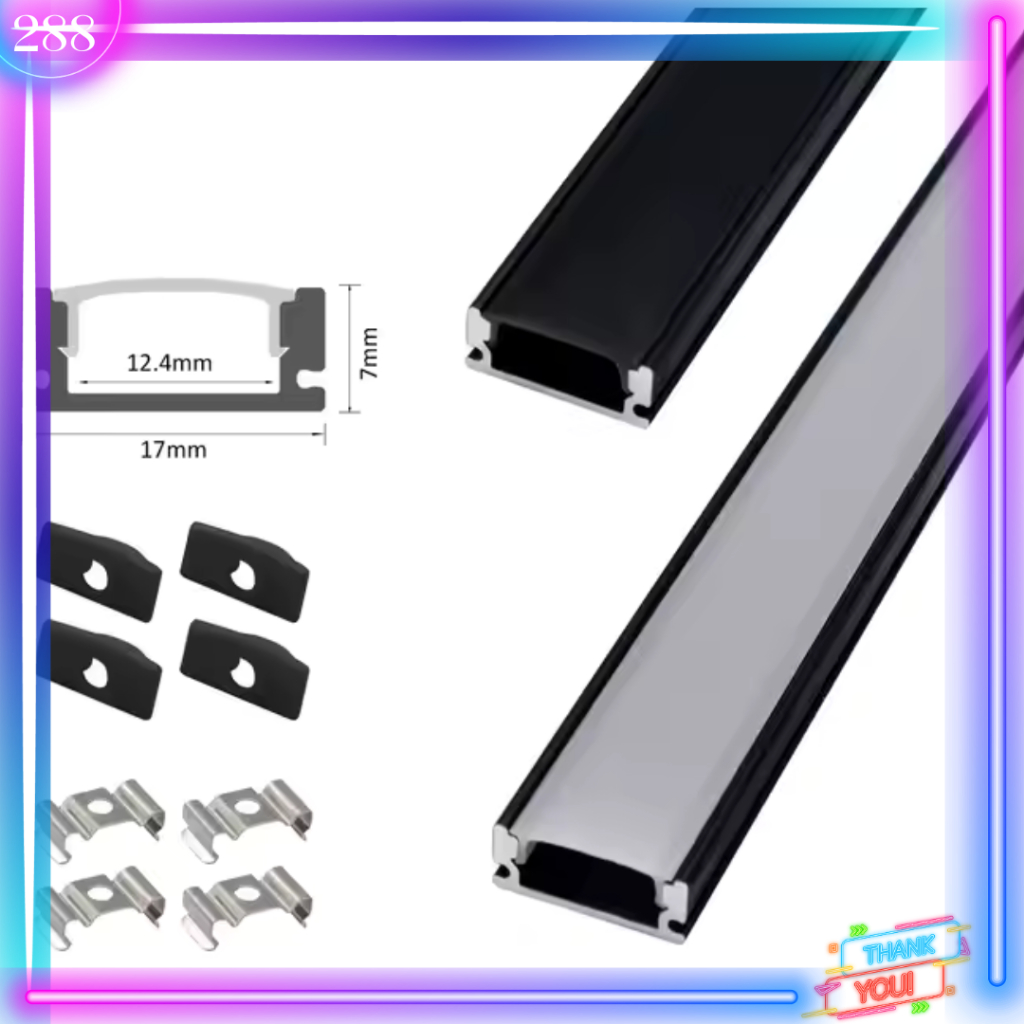 LED Profile Cover Casing Housing LED Strip Rigid Aluminum 1 Meter ...