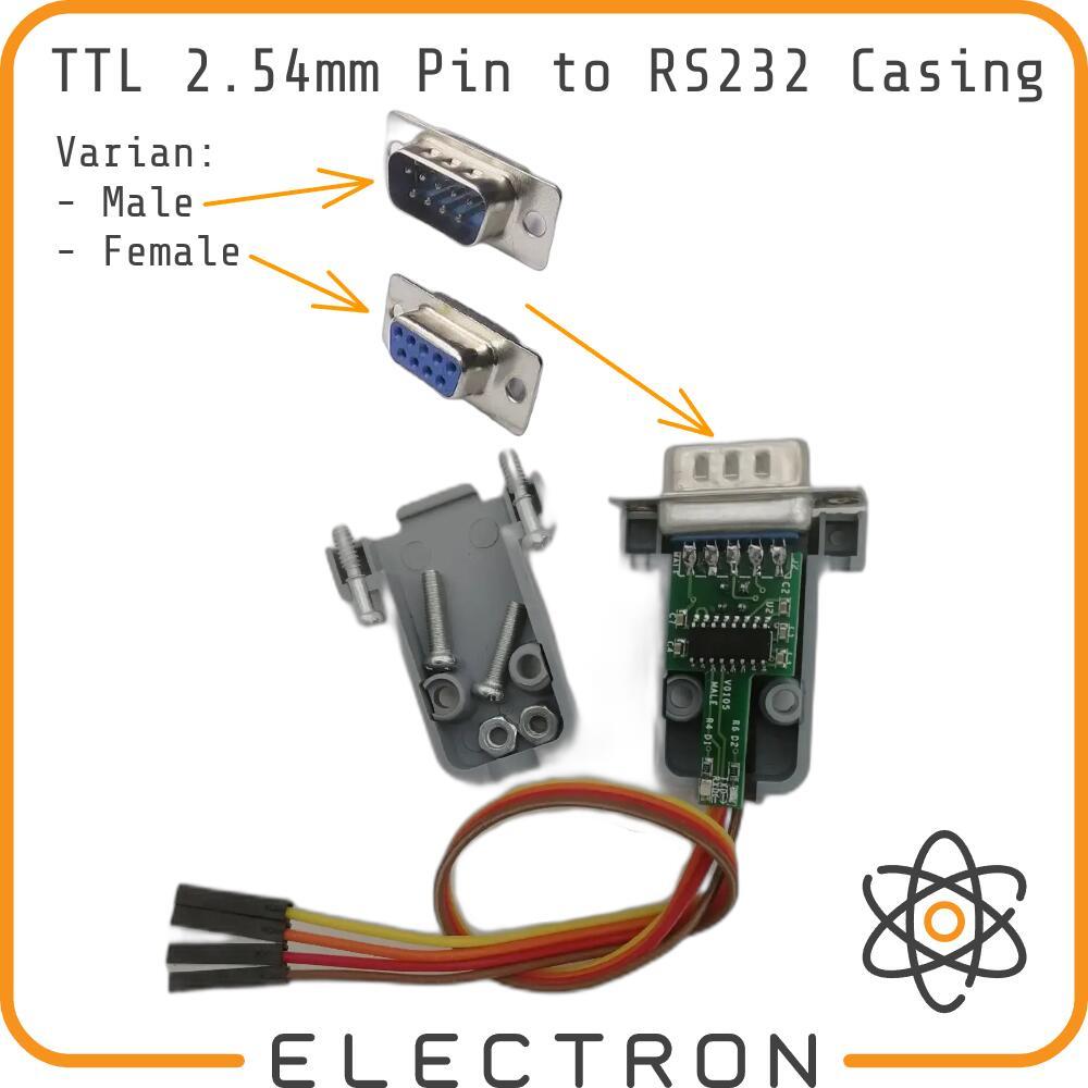 Ttl 2.54mm Pin to RS232 Casing - Bidirectional Converter Module Header ...