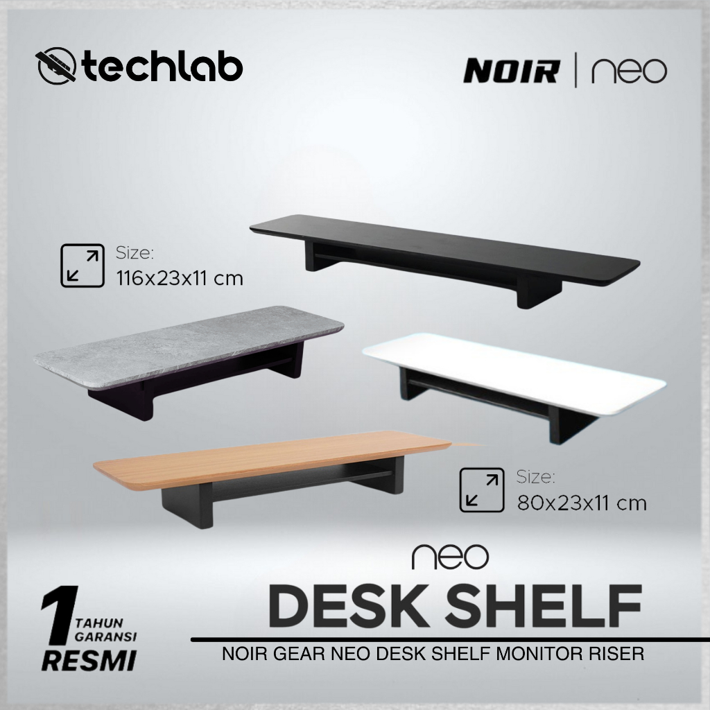 Noir Neo Desk Shelf / Deskshelf Monitor Stand Riser Desk / Setup / for ...