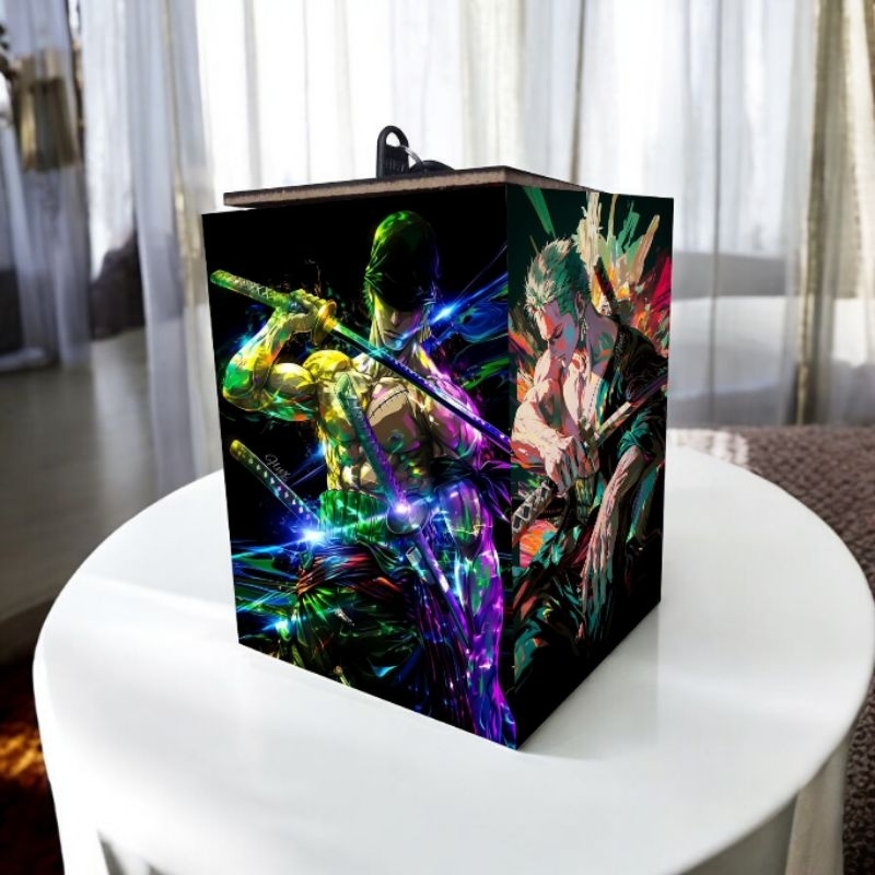 One piece zoro anime piggy bank, open and close box model, large jumbo ...