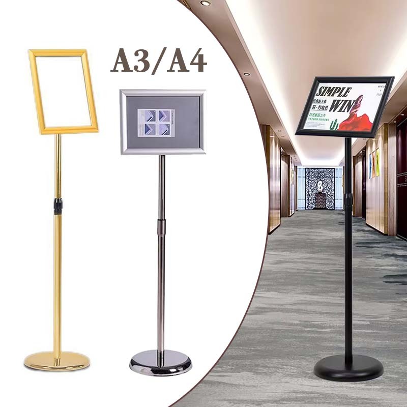 Standing Sign Frame Floor Stainless Frame Display Stand Display Poster ...