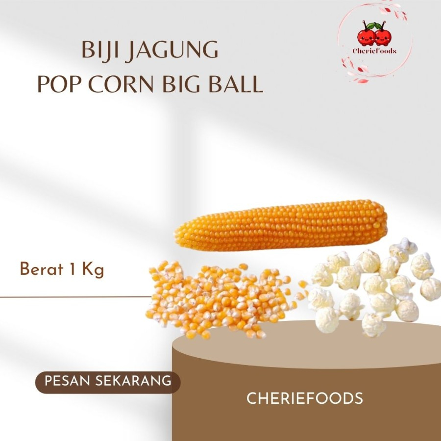 USA Bigball Popcorn Corn Seeds 1kg Repack/ Multipurpose Popcorn Corn ...
