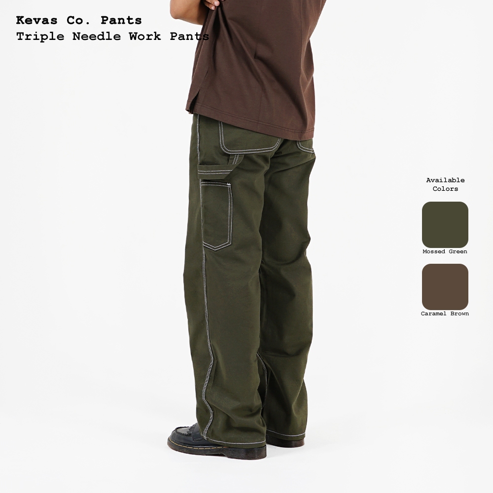 Kevas Triple Needle Work Pants | Shopee Singapore