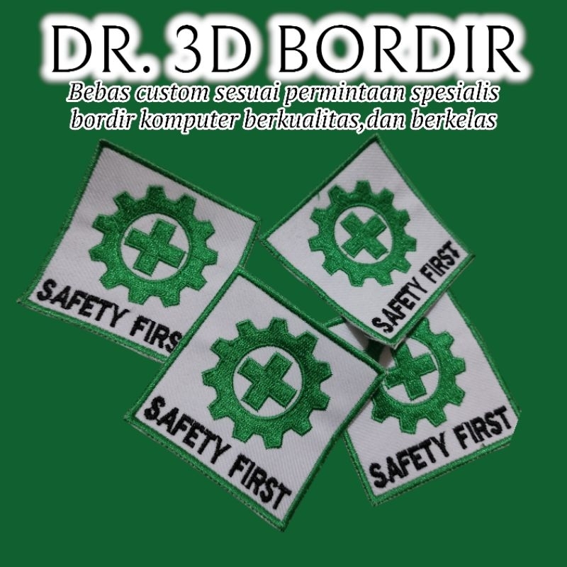 Safety Logo Computer Embroidery Safety First Express 1 day anniversary ...