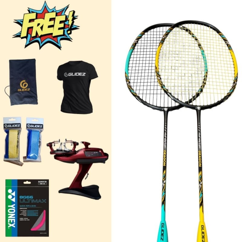 Glidez THRUSTER DRAGON BADMINTON RACKET | Shopee Singapore