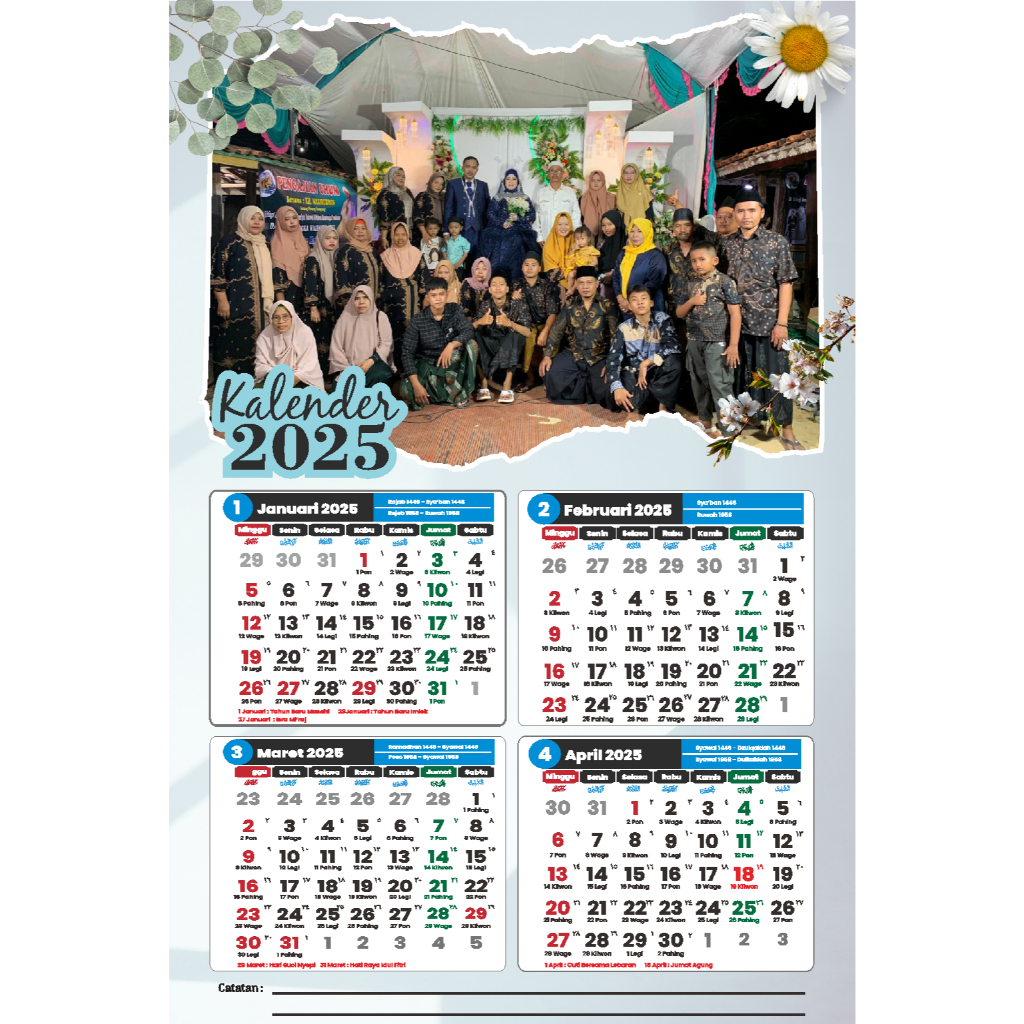 2025 CUSTOM A3+ CALENDAR CONTAINS 3 SHEETS (1 SHEET HAS 4 MONTHS) | Shopee Singapore