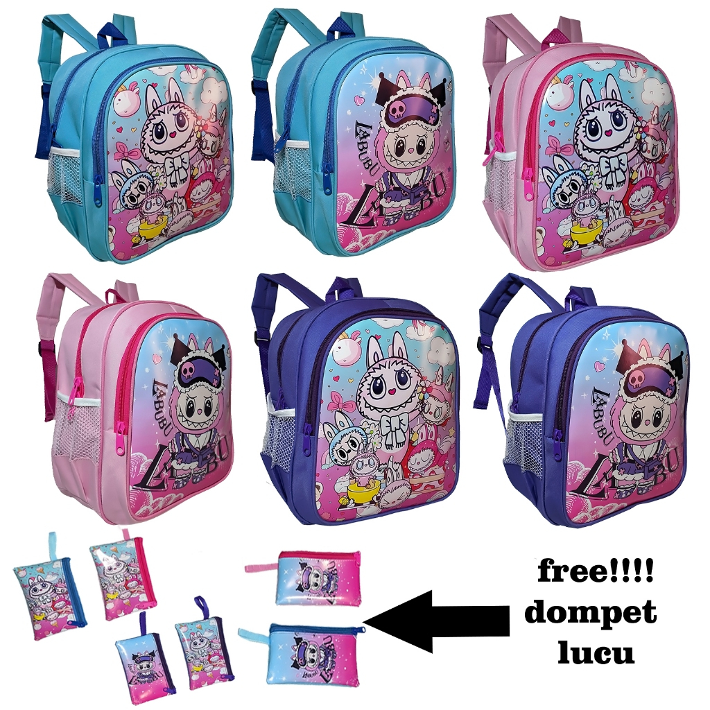 Labubu Doll Character Children's Backpack/Lawala Girls' Bag labubu ...