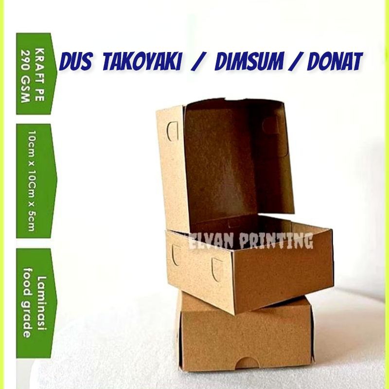 Paper lunch box extra small / takoyaki box / dimsum lunch box xs ...