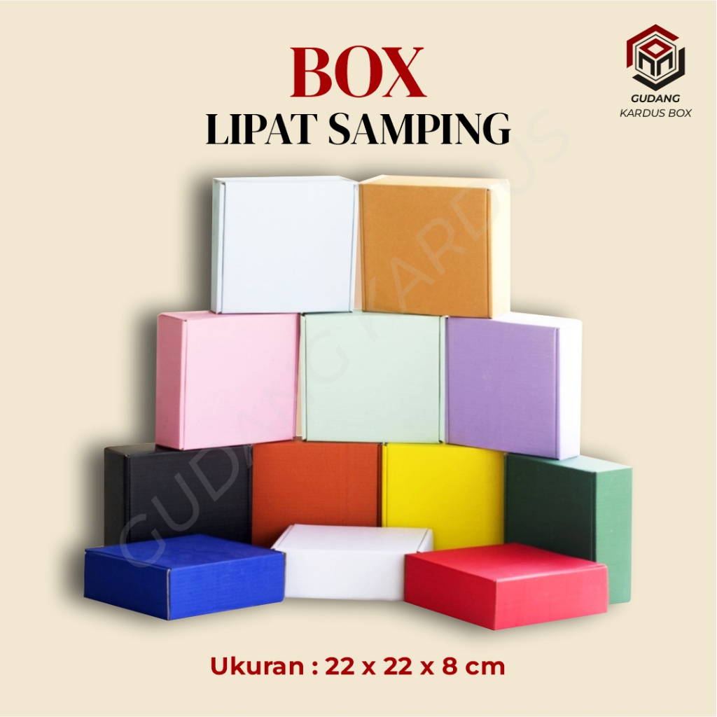 Cardboard BOX 22 x 22 x 8 cm/ HAMPERS BOX/GIFTBOX/HAMPERSBOX/POLOS BOX ...