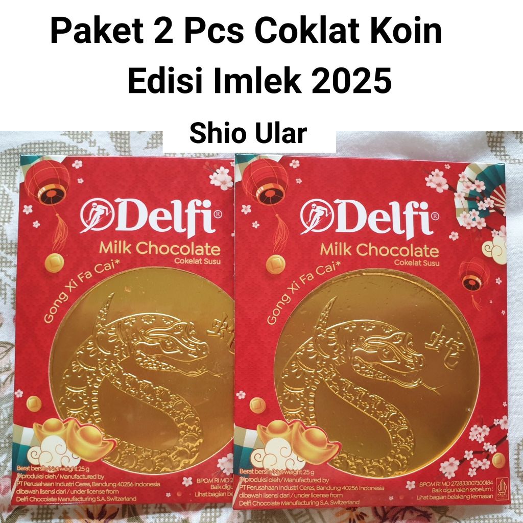 Package of 2 Pcs Chocolate Delfi Coins Chinese New Year Edition ...