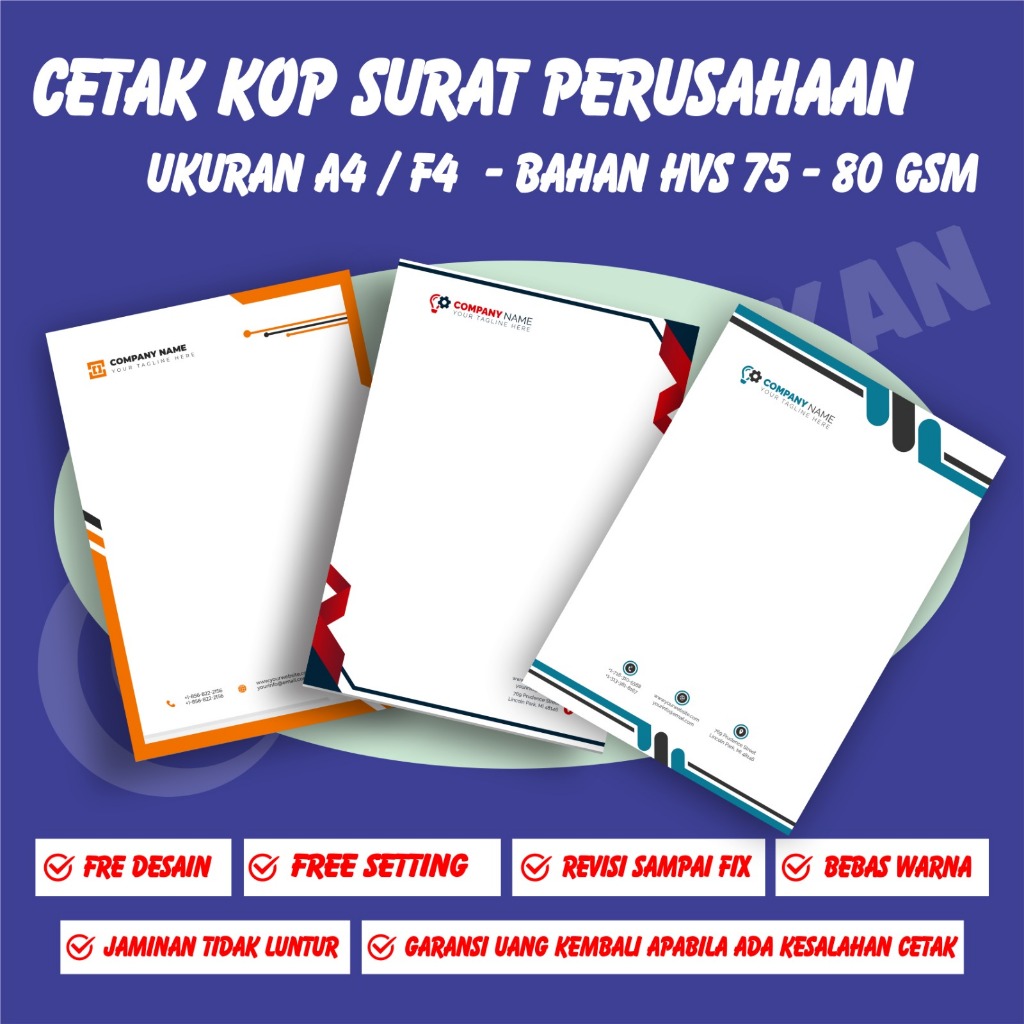 Print custom company letterheads in A4 / F4 sizes | Shopee Singapore