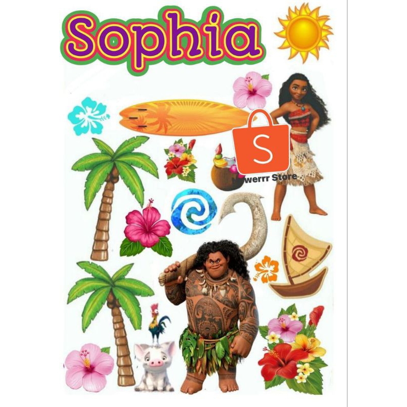 Moana/ MOANA Cake Topper Custom Name/MOANA Birthday Cake Decoration ...