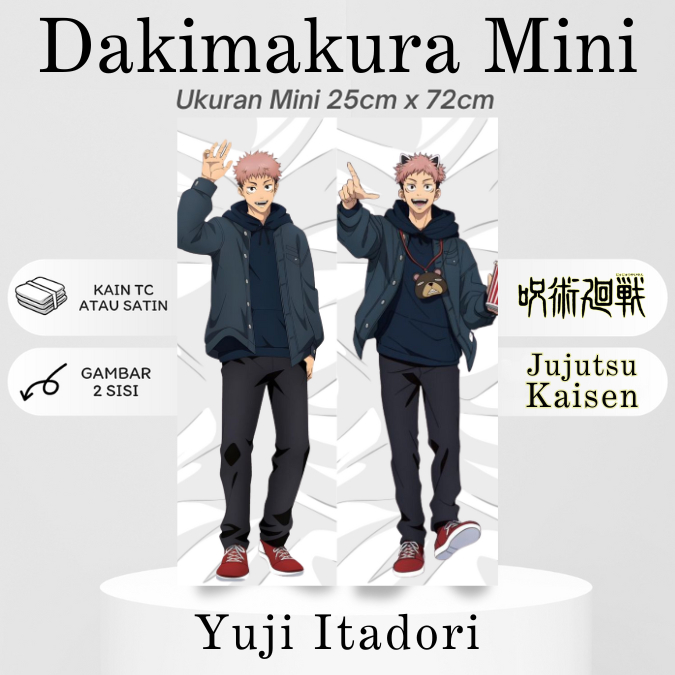 Dakimakura Mini Yuji ITADORI Jujutsu Kaisen Pillow Anime Waifu Mini ...