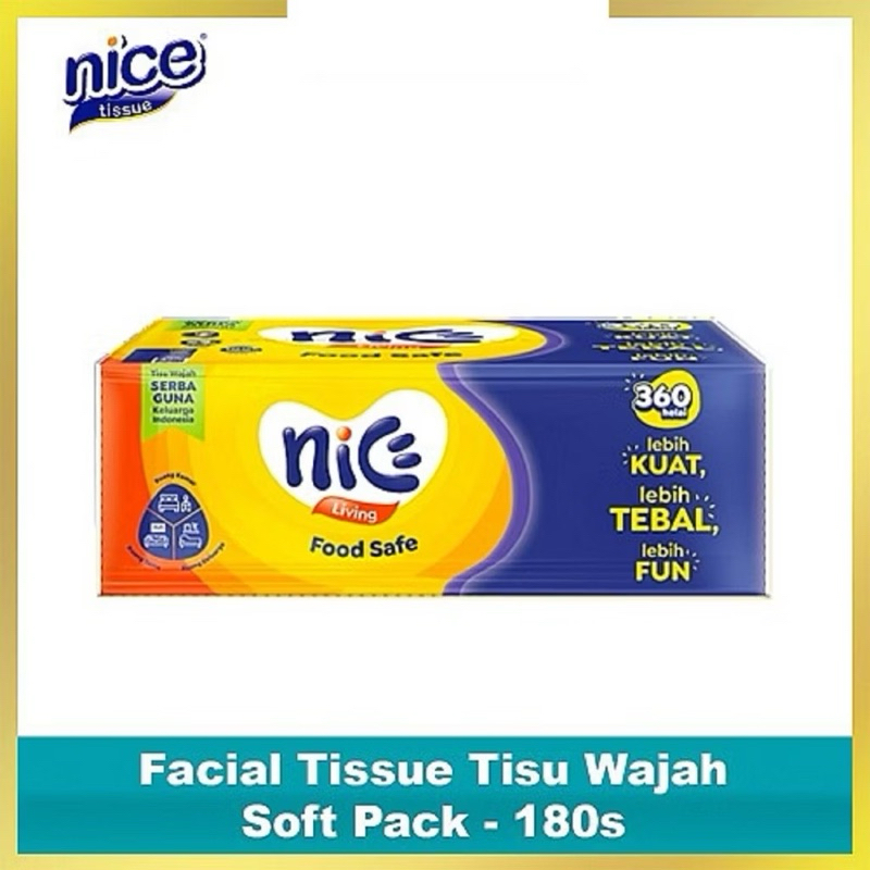 (Pack Of 6 Pcs) Nice Tissue 180 Sheets 2 Ply Facial Tissue Facial ...