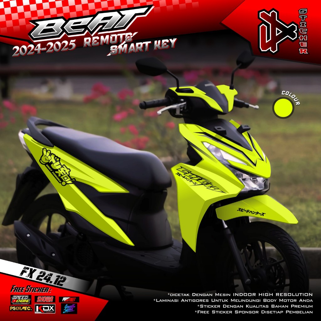Newest Honda Beat CBS Street Deluxe Gen 2 SMART KEY 2024 2025 Sticker ...