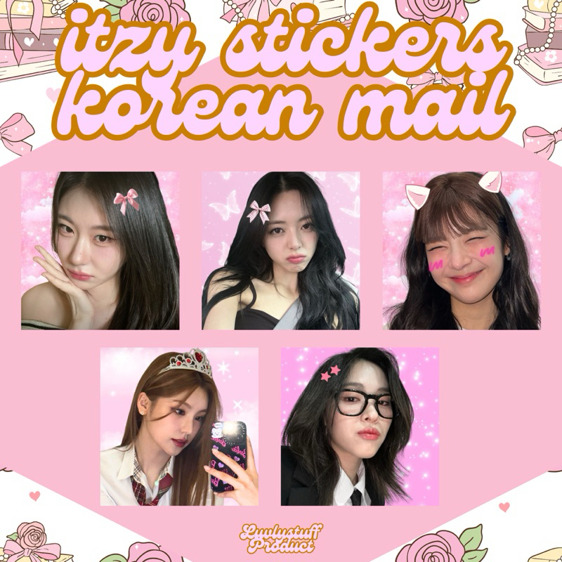 [Luvlystuff] Itzy KOREAN MAIL STICKERS || Korean GIRL PINK AESTHETIC ...