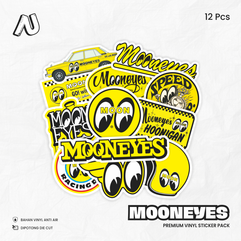 Mooneyes Sticker Pack Retro JDM Aesthetic Vinyl Waterproof Waterproof ...