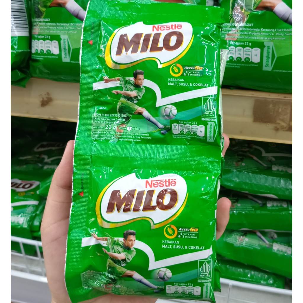 Nestle Milo Actigen Active Sachet 22gr X 10 Sachets / Milo Chocolate ...