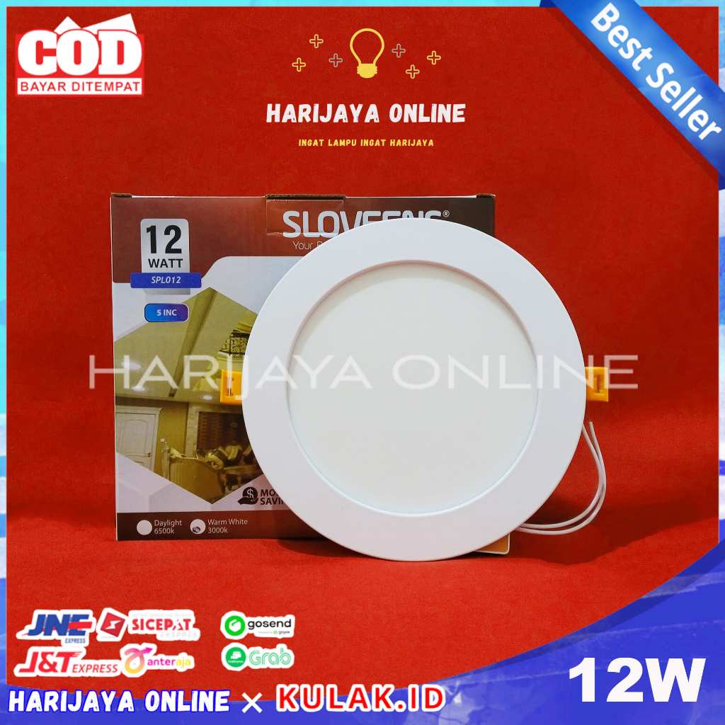 SLOVEENS 12 WATT LED PANEL LIGHT IB ROUND DOWNLIGHT INBOW SLIM CEILING ...