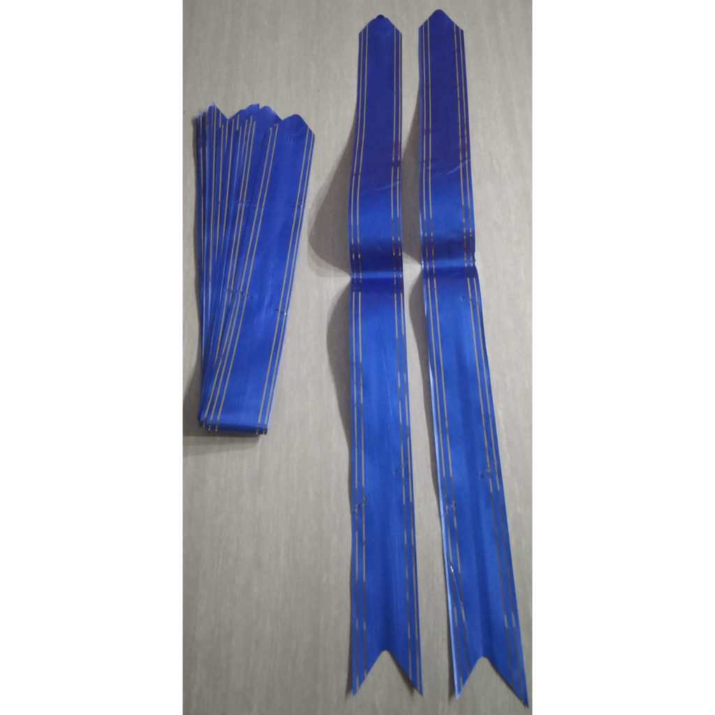 GOLD LIS Pull Ribbon Parcel Decoration / Benhur Blue Drawstring Ribbon ...