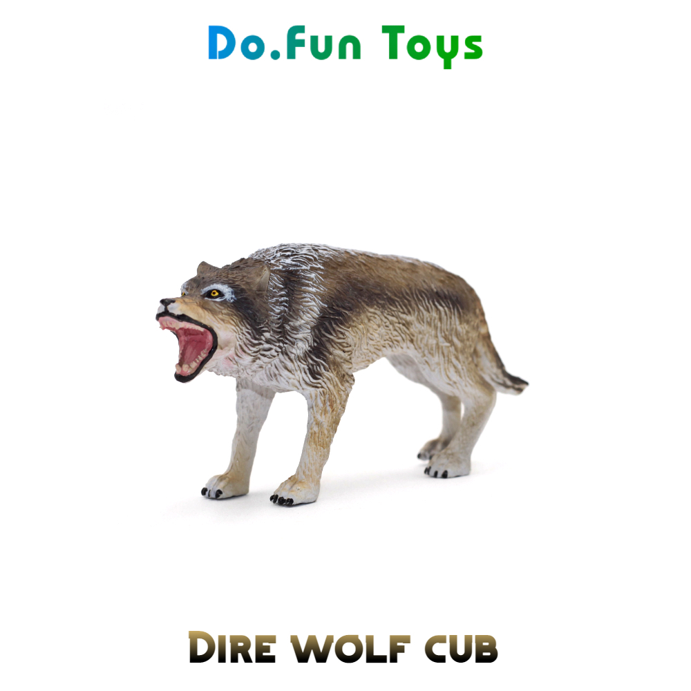 Prehistoric Animals Figurines | Dire WOLF CUB / Miniature WOLF Dire Toy ...