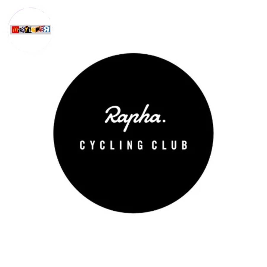 Rapha Cycling Club sticker with rounded logo, RCC cyclist sticker ...