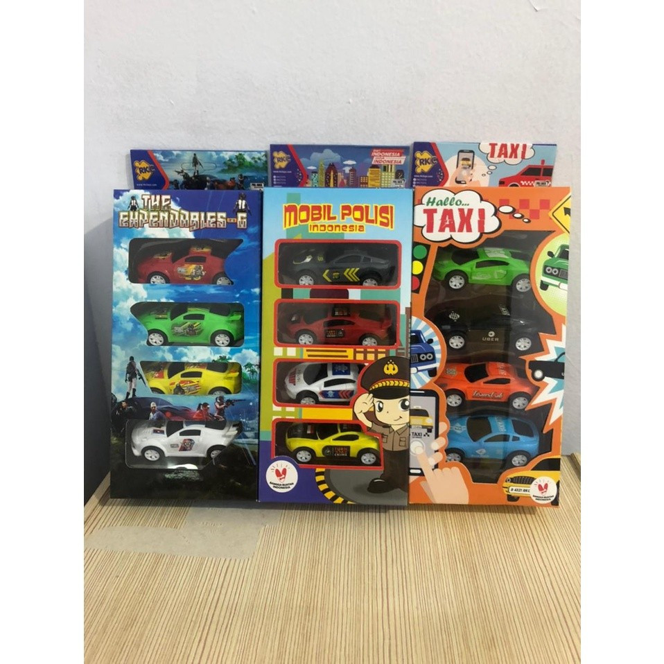 4 in 1 Toy Car Police Army Military TNI Racing Taxi Police Military Etc ...