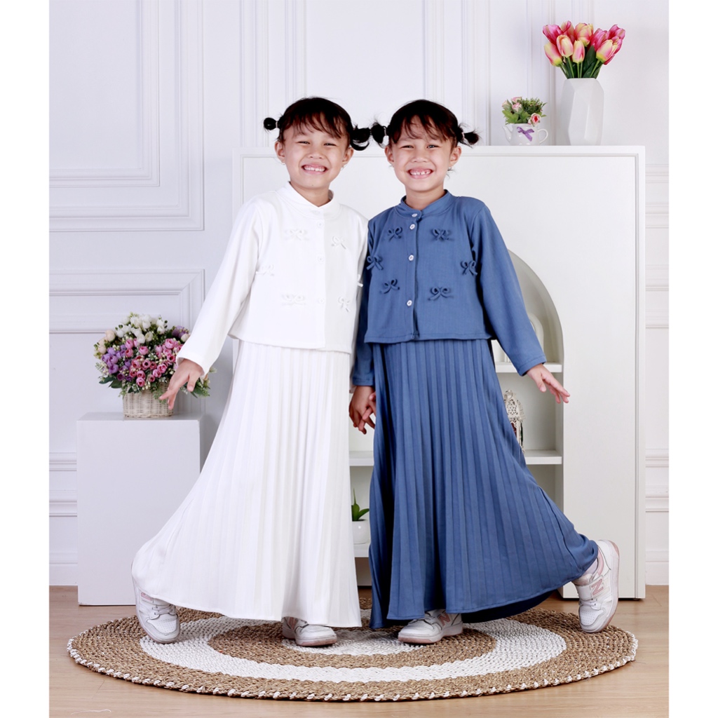 Kids Gamis Anak Aurora Coquette 2 in 1 Knitt 3-11 Years | Shopee Singapore