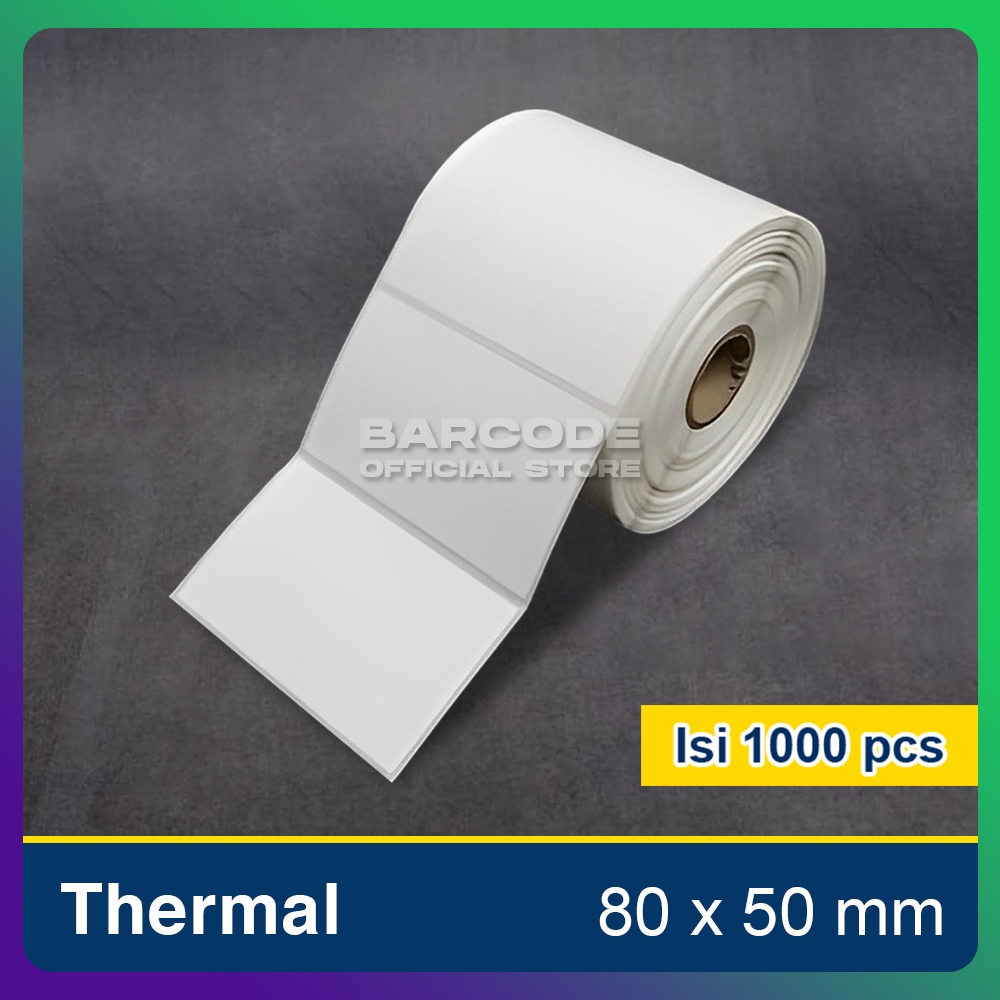Barcode Label 80mmx50mm Sticker Paper 80mm x 50mm Thermal Without Ink ...