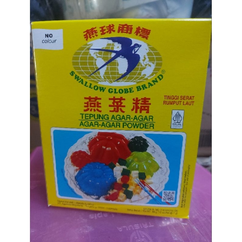 Swallow Globe Brand / Agar Flour 1box 84g (12 sachets @7g) | Shopee ...