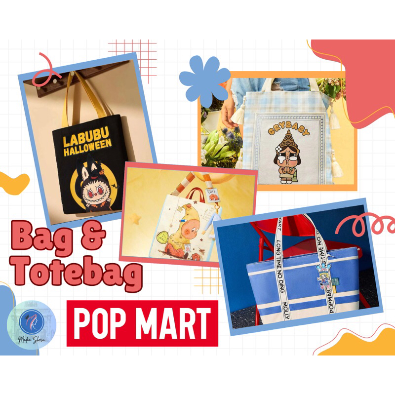 {READY} Original Pop Mart - Bag & Totebag Pop Mart Mix (NEW) | Shopee ...