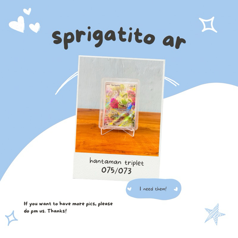Sprigatito AR SV1A 075/073 Pokemon TCG Indonesia | Shopee Singapore
