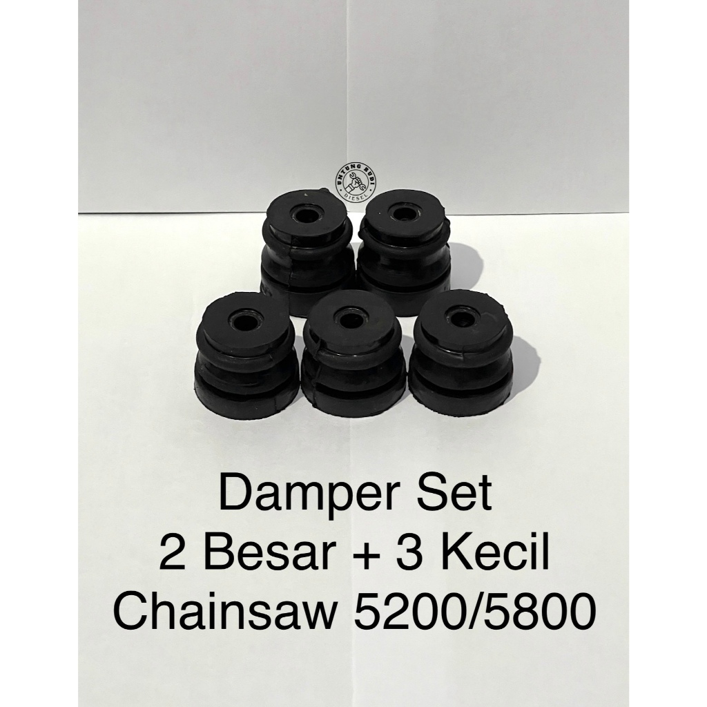 MESIN Rubber Body Damper Set Chainsaw 5200 5800 5pcs Mounting Vibration ...