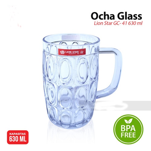 Lion Star Drinking Glass GC-41 Ocha Glass 630ml / Jumbo Glass / Plastic Mica Glass / Drinking ...
