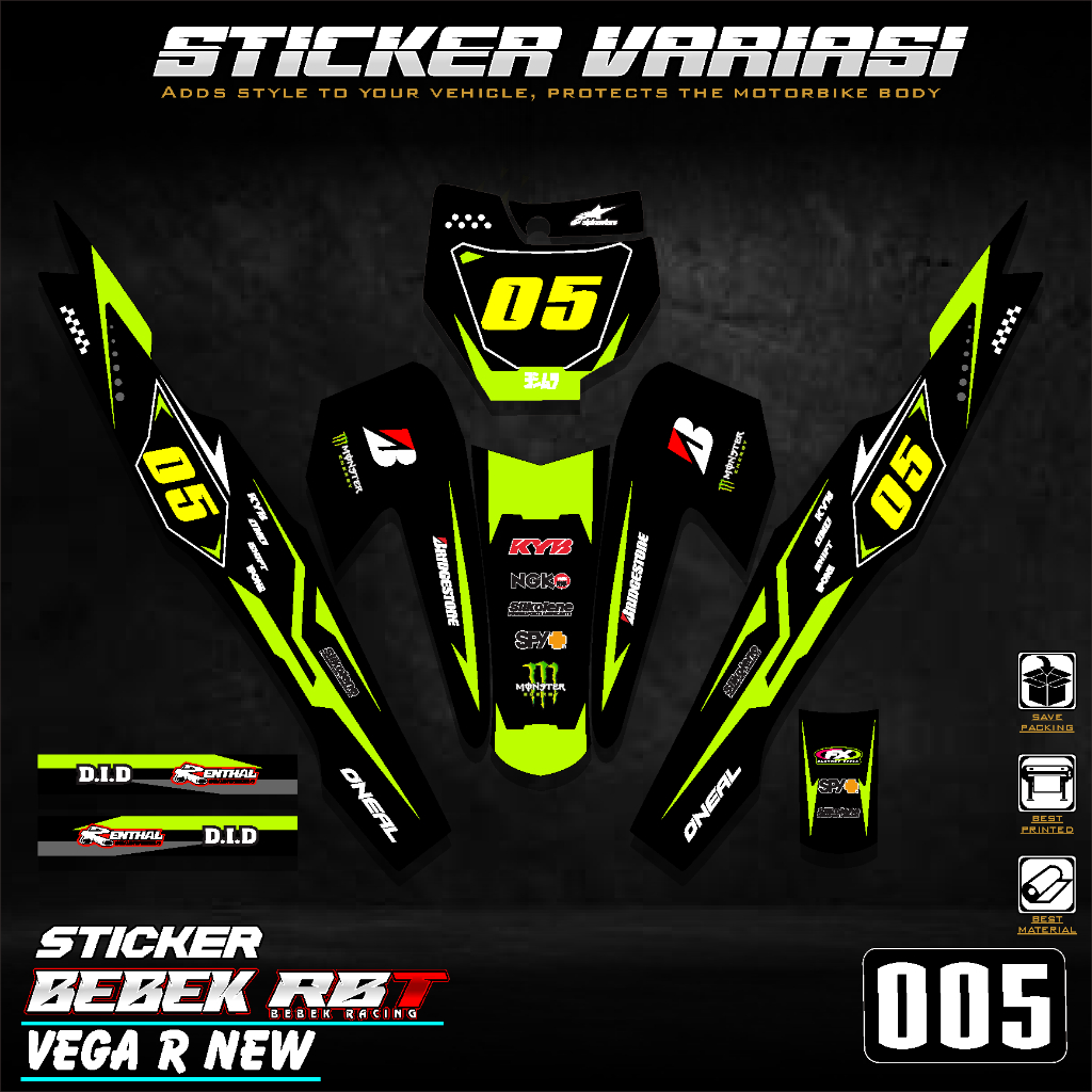 Striping Sticker Yamaha VEGA R NEW MOTORCYCLE RBT BEBEK MODIF/BUCK ...