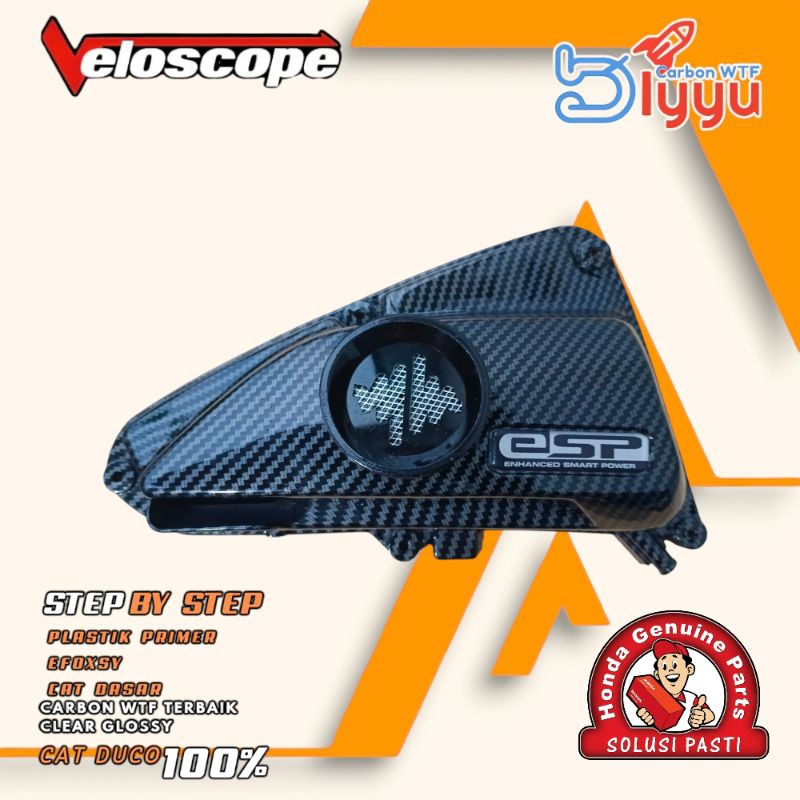 Carbon Filter Cover WTF Veloscope "PRINT 5" Honda Beat Esp//Beat CBS //Beat street//Genio ...