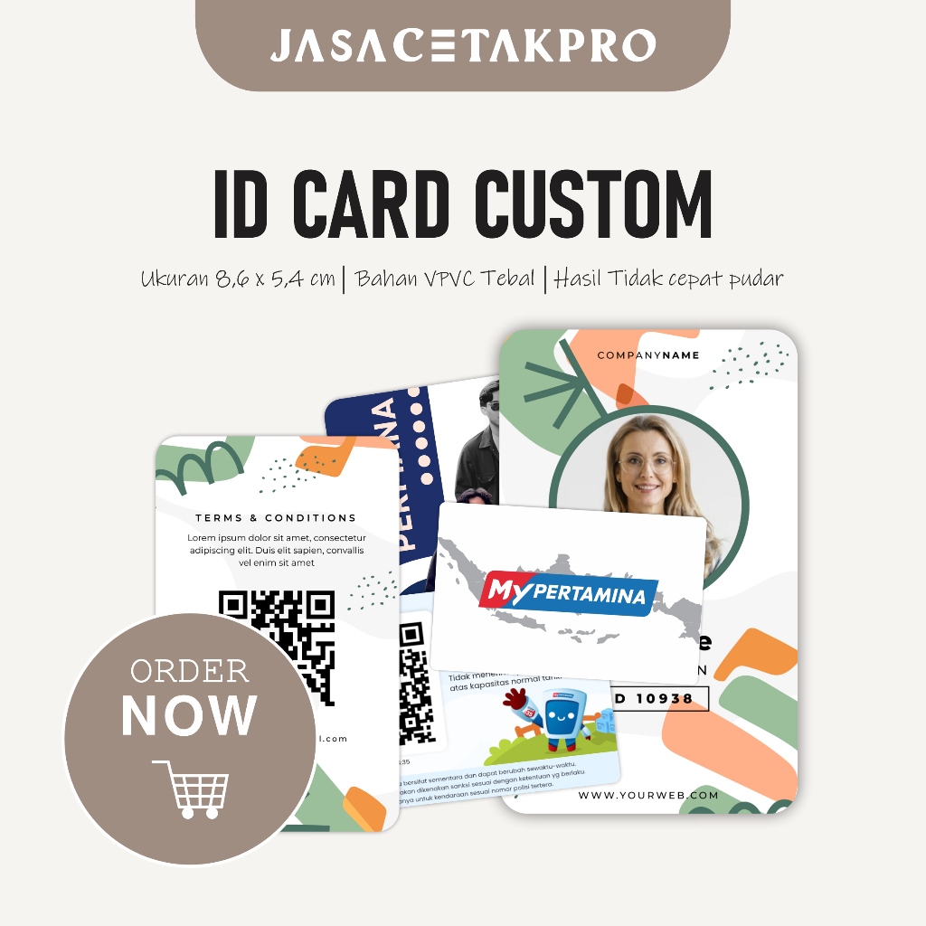 Custom ID CARD PRINT ID CARD PVC MATERIAL ID CARD NAMETAG ID CARD ...