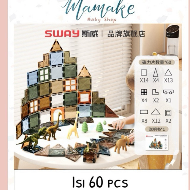 MAgnetic tiles earth tone color | Shopee Singapore