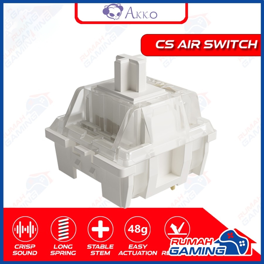 Switch - AKKO CS AIR SWITCH - 3 PIN - 48g - PCB MOUNT - LINEAR | Shopee Singapore