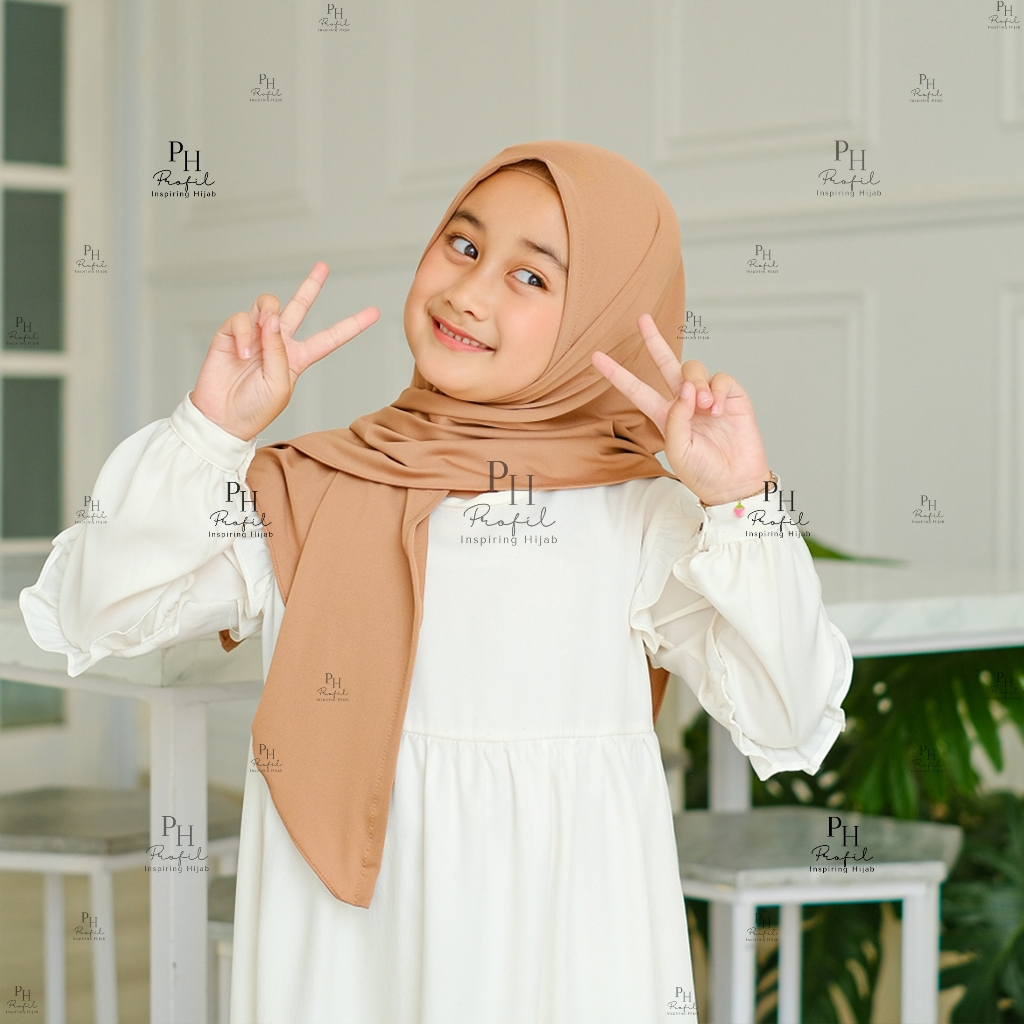 Children's Instant Triangle Hijab (4-10 years) Premium Spandex Jersey I ...