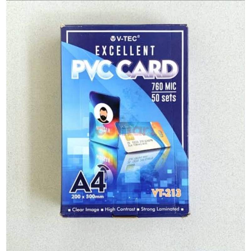 A4 size PVC ID Card paper brand V-Tec (Check Description) | Shopee ...