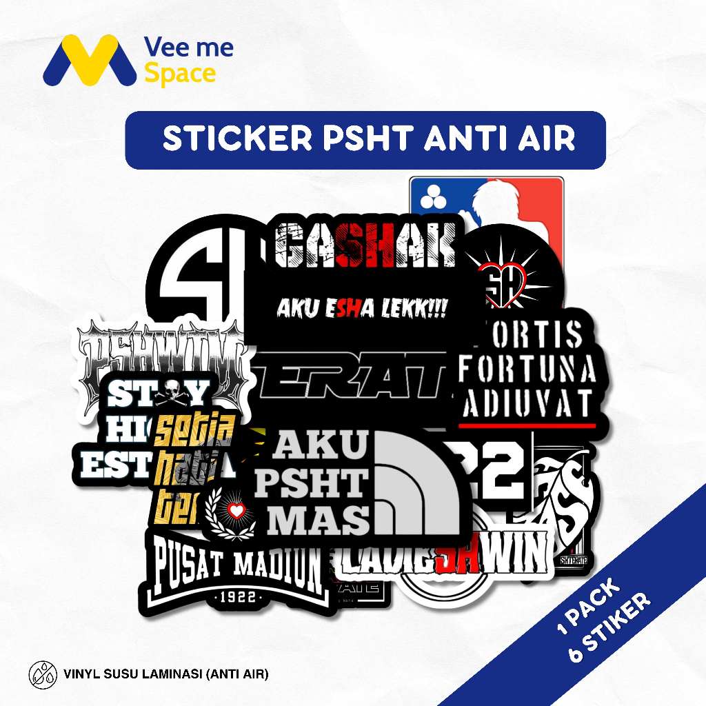 [Contents 6 PCS] Setia Hati Sticker Pack | Cool PSHT Stickers | Loyal ...