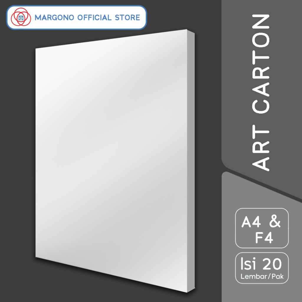 Margono Art Carton Paper / Glossy Cardboard 230 gsm A4 / 260 gsm F4 ...
