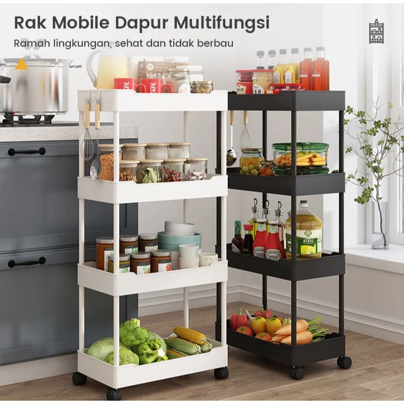 Yeye Rack 4 Tiers/ Kitchen Rack 4 Tiers/ Trolley Rack 4 Tiers ...