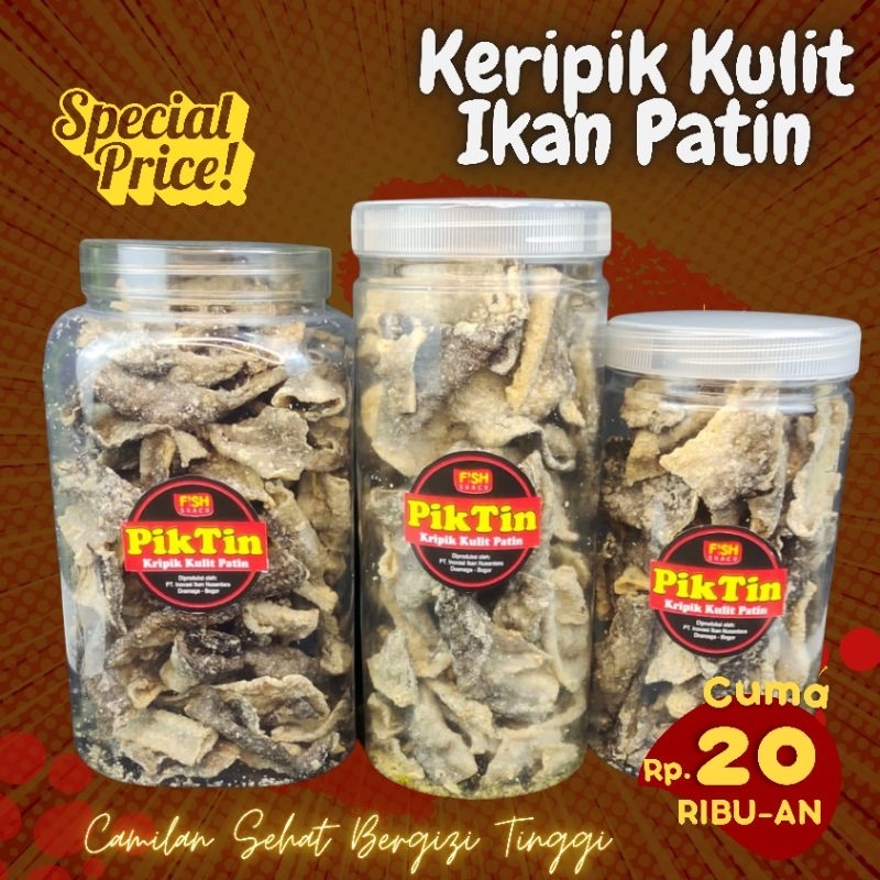 Patin Fish Skin Chips, Piktin Fish Skin, Economical Jar Packaging ...