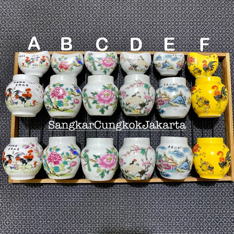 Cepuk Ceramic Large Bird Cage Murai Hwamei Anis set of 3pcs | Shopee ...