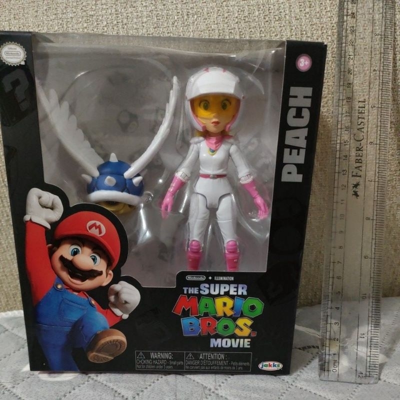 The Super Mario Bros Movie Action Figure Peach with Flying Koopa Shell ...