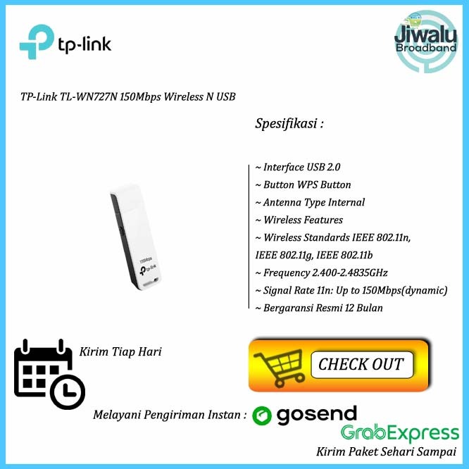 Tp Link TL-WN727N 150Mbps Wireless N Usb Adapter | Shopee Singapore