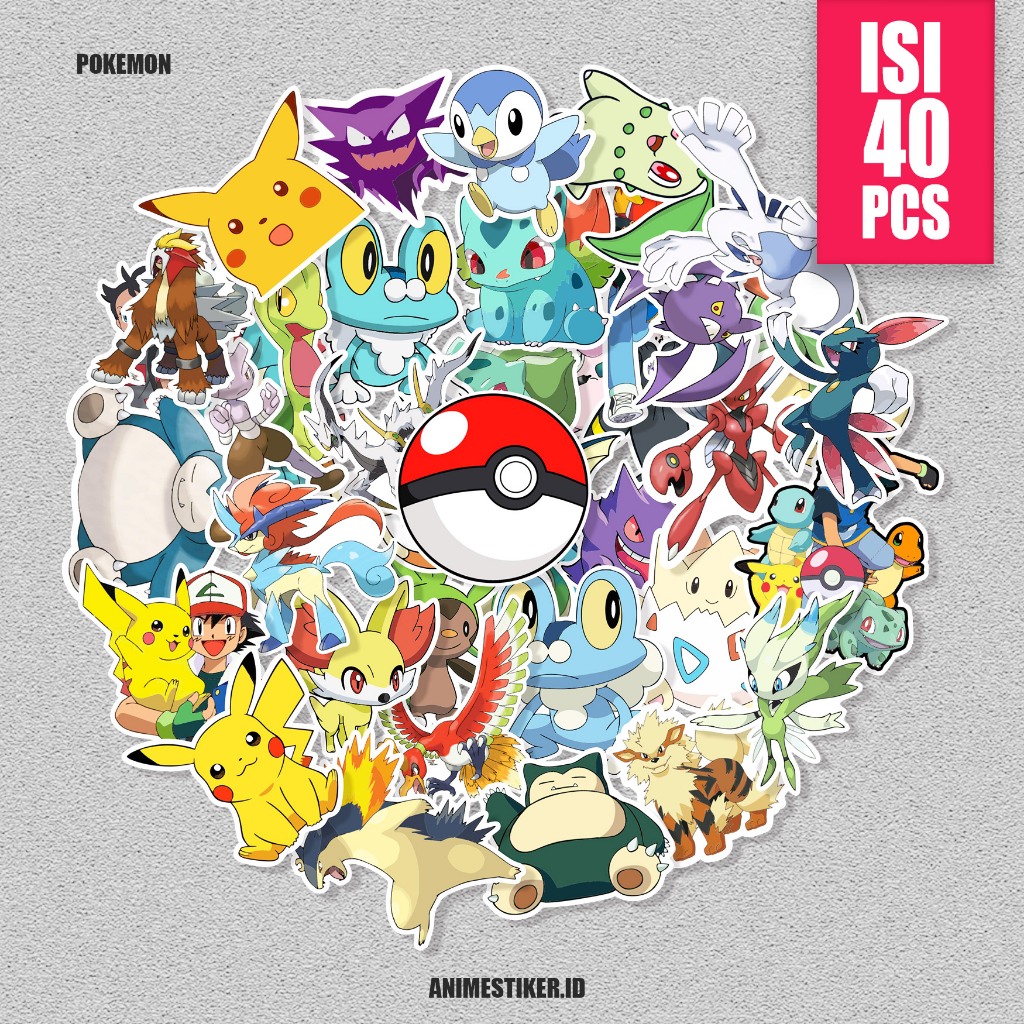 PUTIH HITAM Pokemon sticker pack stickers aesthetic stickers pack ...
