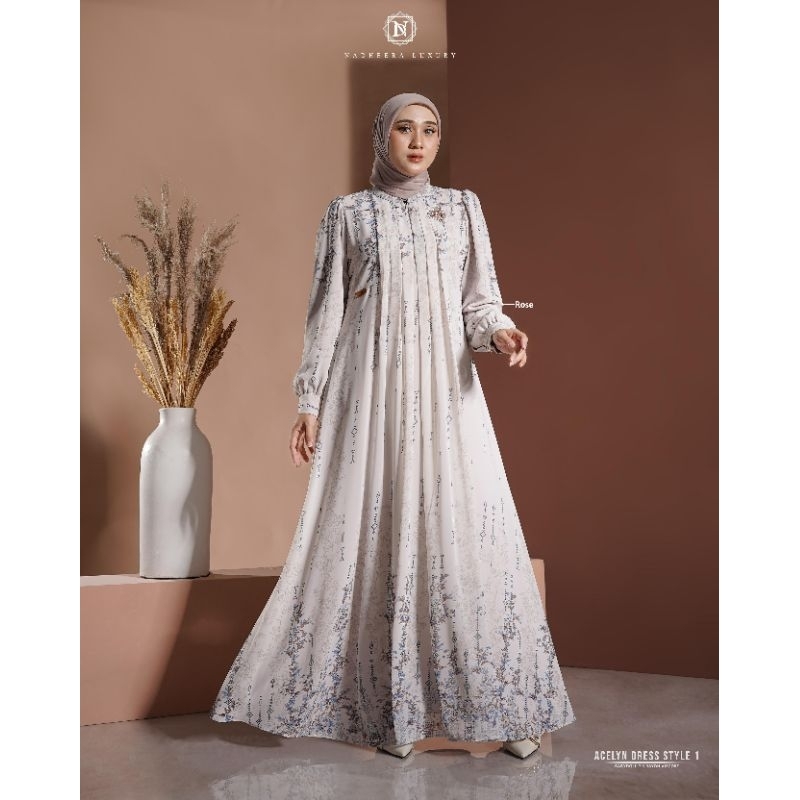 ACELYN DRESS STYLE 1 NADHEERA LUXURY | Shopee Singapore
